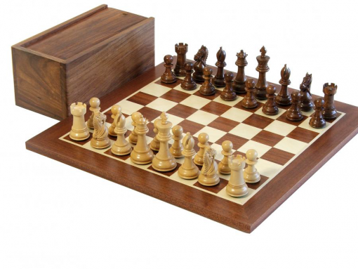 Kings Knight Bridle Golden Rosewood Chess Set Combination And Board The Chess Store